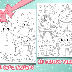 Christmas Countdown Coloring Pages: 12 Days of Holiday Fun (digital ...