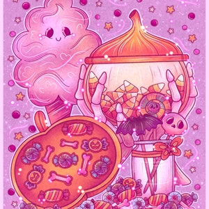 Halloween Candy Coloring Page | Cute Coloring Page for Spooky Season ...