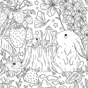 Secret Garden Coloring Page Bundle Cottagecore Nature Coloring Pages ...