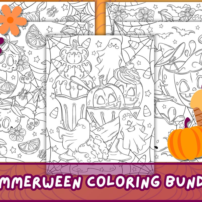 Summerween Coloring Pages - Etsy