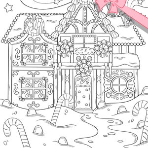 Gingerbread House Coloring Pages | Cute Christmas Coloring Pages ...