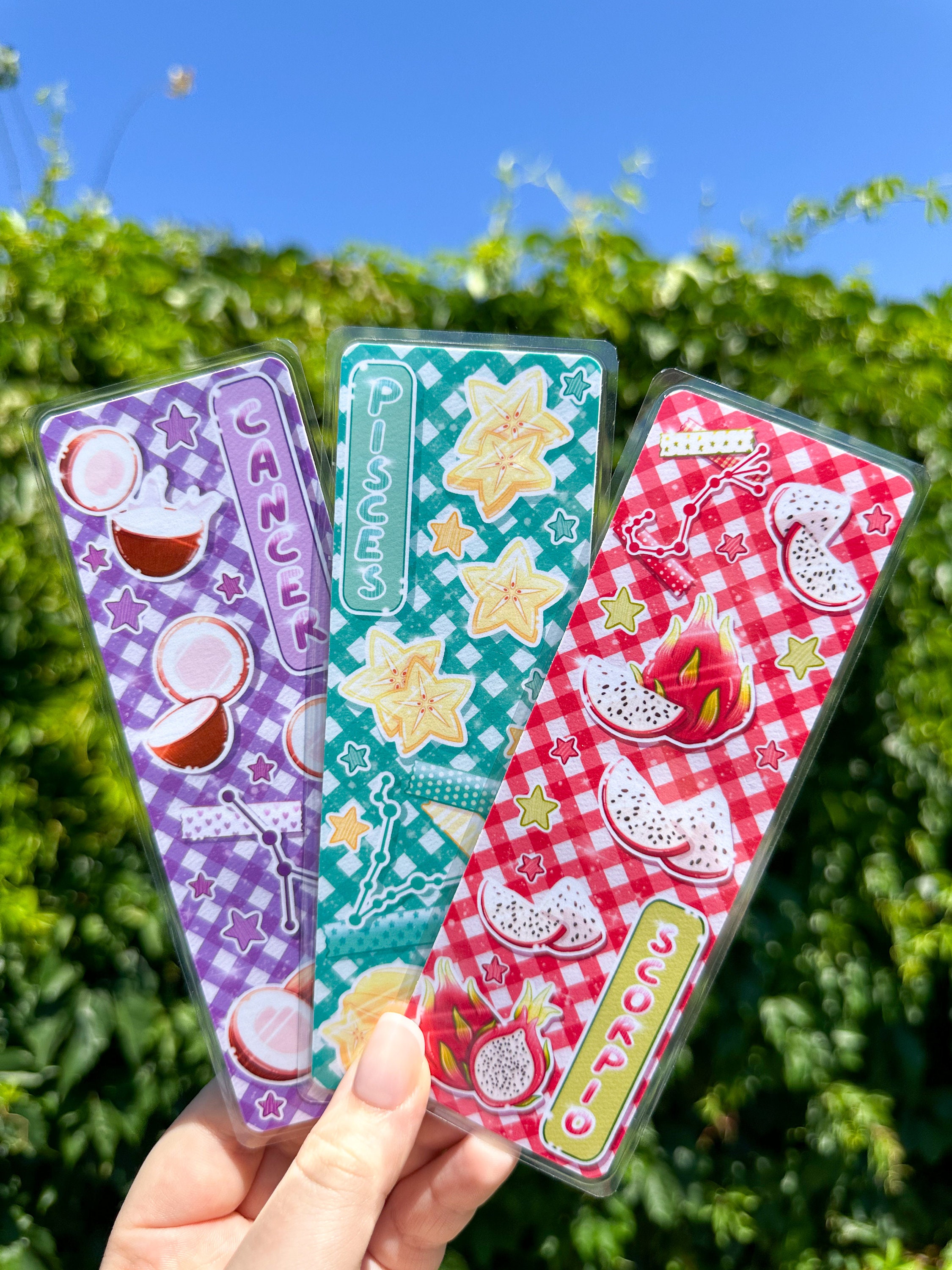 Dragon Fruit Scorpio Kawaii Aesthetic Bookmark | Cute Bookmark for ...