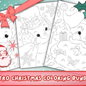 Retro Christmas Coloring Pages Vintage Santa Christmas Coloring Book ...