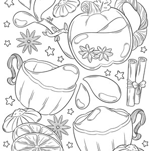 Cozy Fall Coloring Bundle Cute Autumn Coloring Pages for Spooky Season ...