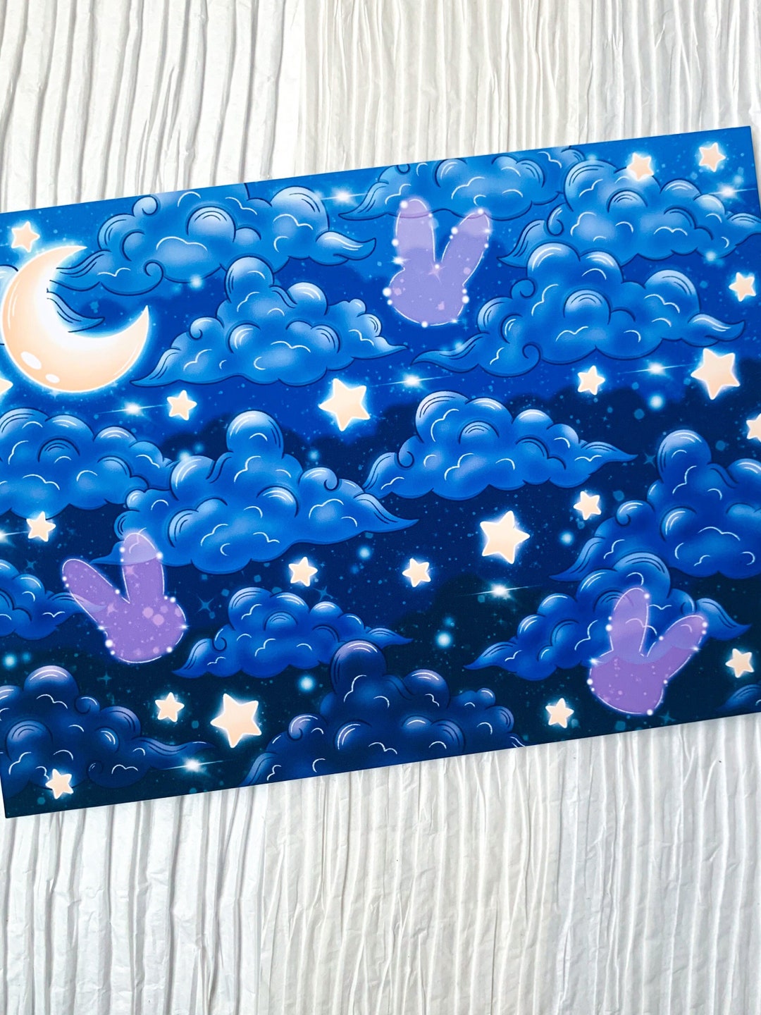 Bunny Constellation Art Print | Galaxy Bunny Kawaii Art Print ...