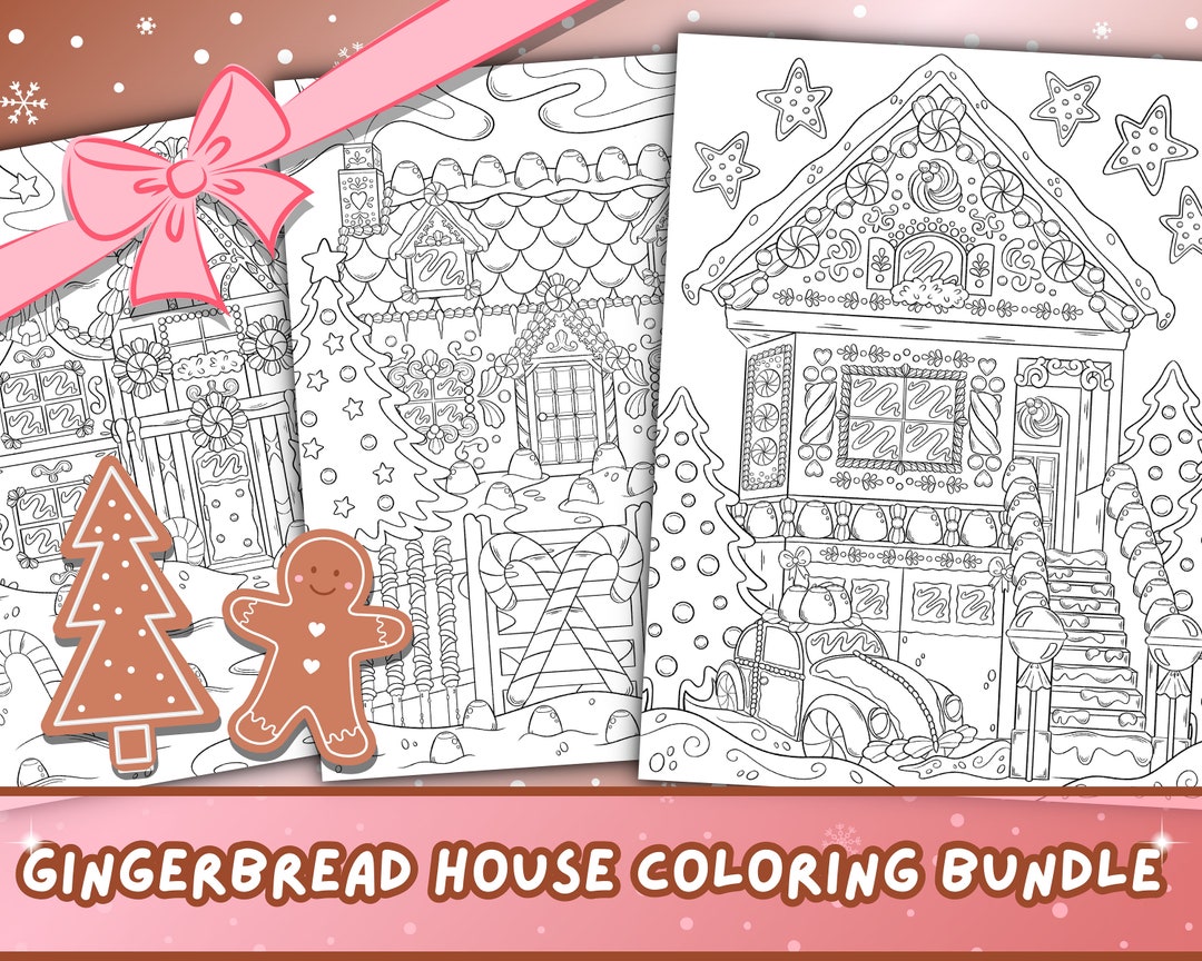Gingerbread House Coloring Pages | Cute Christmas Coloring Pages ...