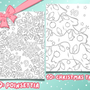 Christmas Countdown Coloring Pages: 12 Days of Holiday Fun (digital ...