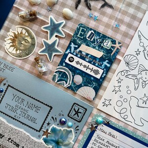 Ocean Themed Cute Snail Mail Craft Kit | Scrapbooking Ephemera Set ...