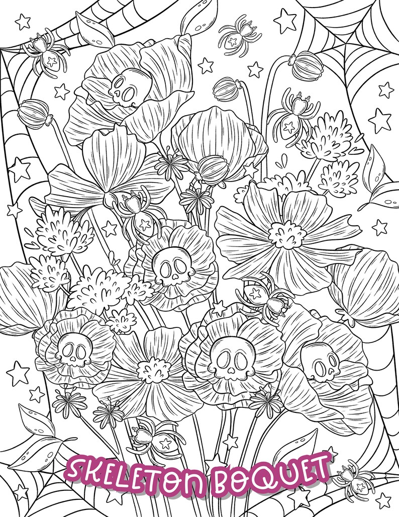 Summerween Coloring Pages | Cute Halloween Designs (PNG, PDF) - Etsy