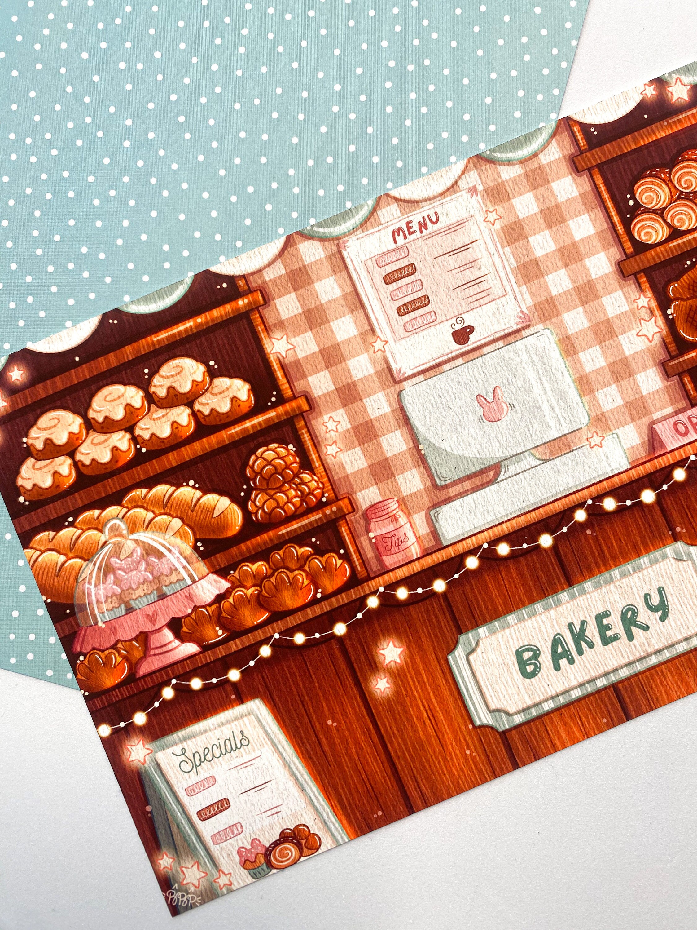 Cozy Bakery Art Print Kawaii Food Art Print Aesthetic Room - Etsy