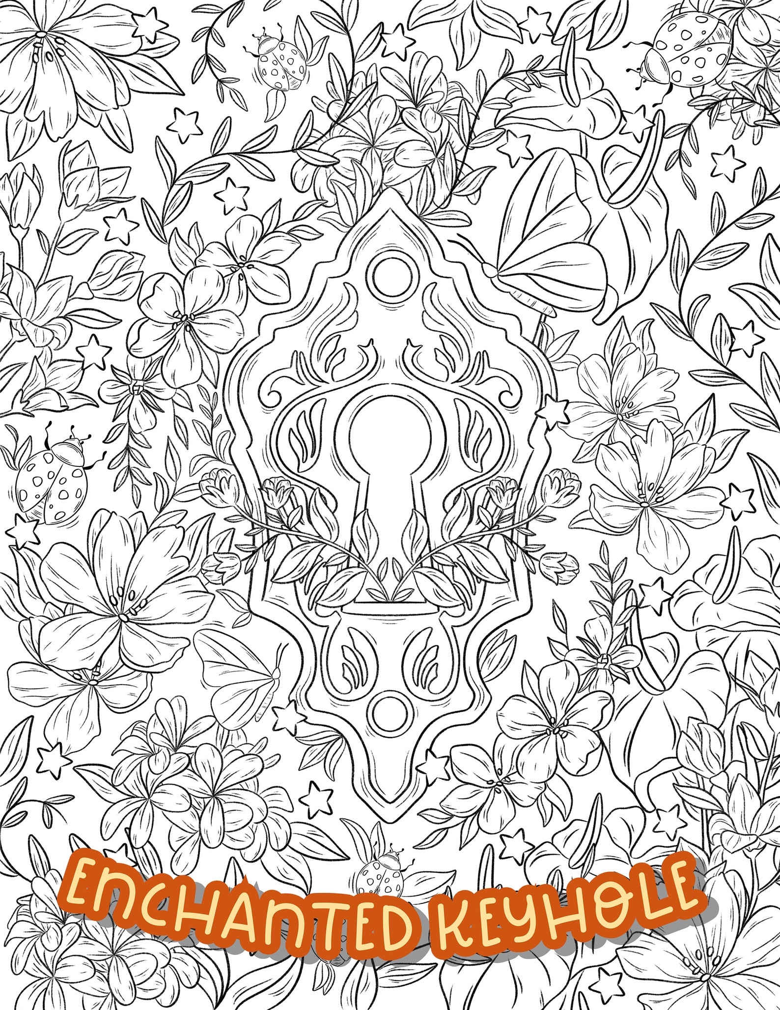 Secret Garden Coloring Page Bundle Cottagecore Nature Coloring Pages ...