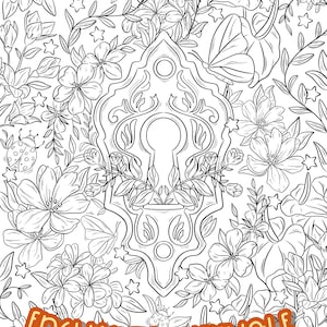 Secret Garden Coloring Page Bundle | Cottagecore Nature Coloring Pages ...