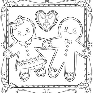Gingerbread Coloring Page Bundle | Cute Holiday Coloring Pages ...