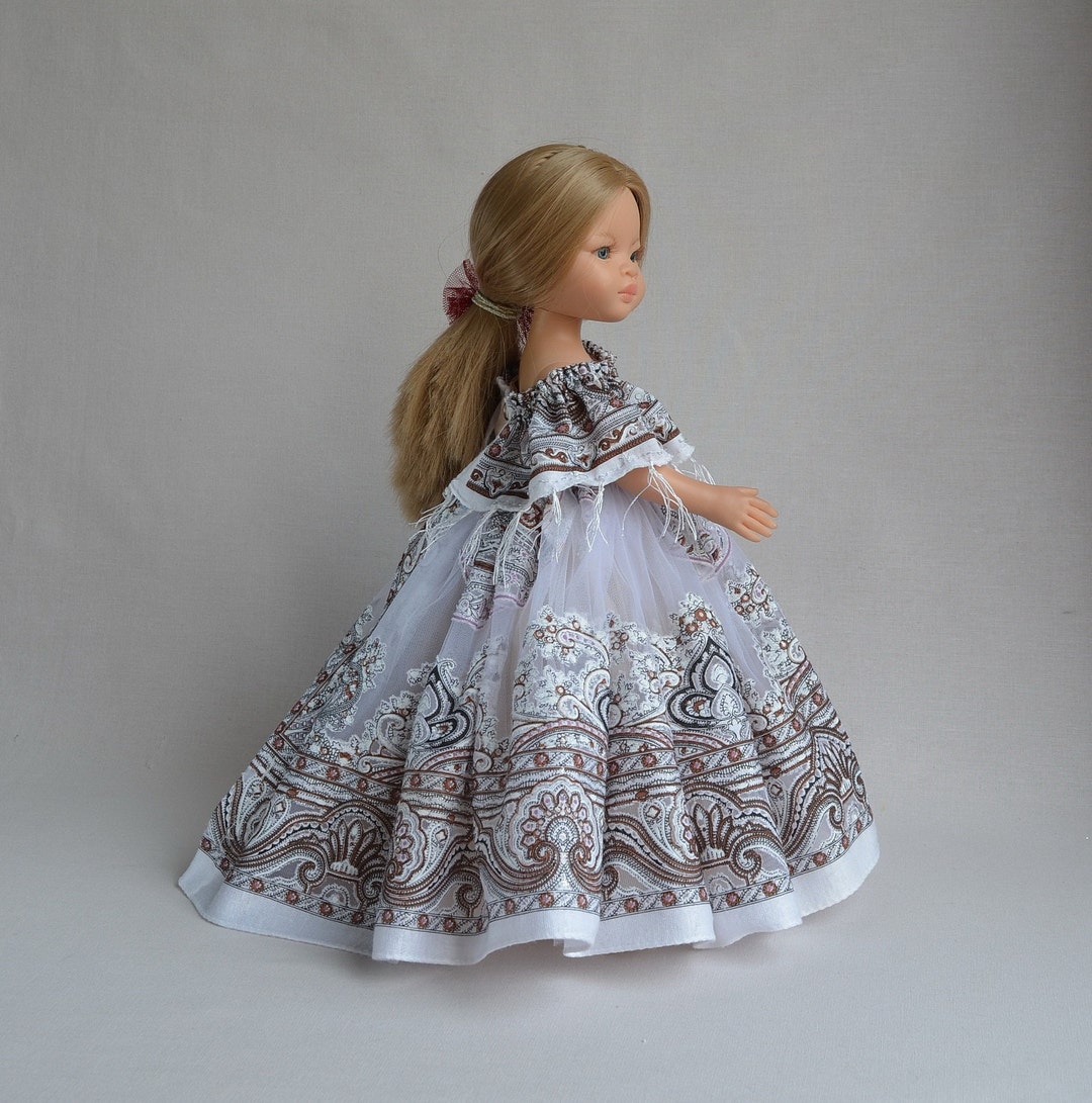 Doll DRESS for Paola Reina, Dianna Effner Little Darling Doll 13 Inch. Vintage Style Doll Gown ...