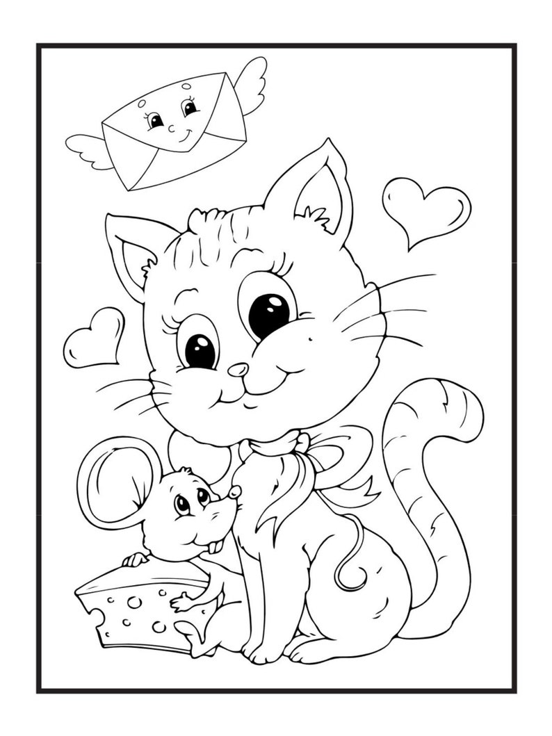 Valentines Day Coloring Pages for Kids-30 Pages of Coloring Fun ...