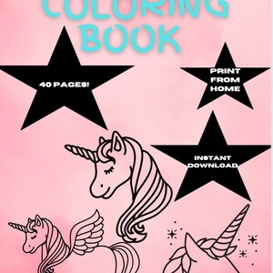 Unicorn Coloring Pages for Kids 40 Printable Unicorn Coloring Pages for ...