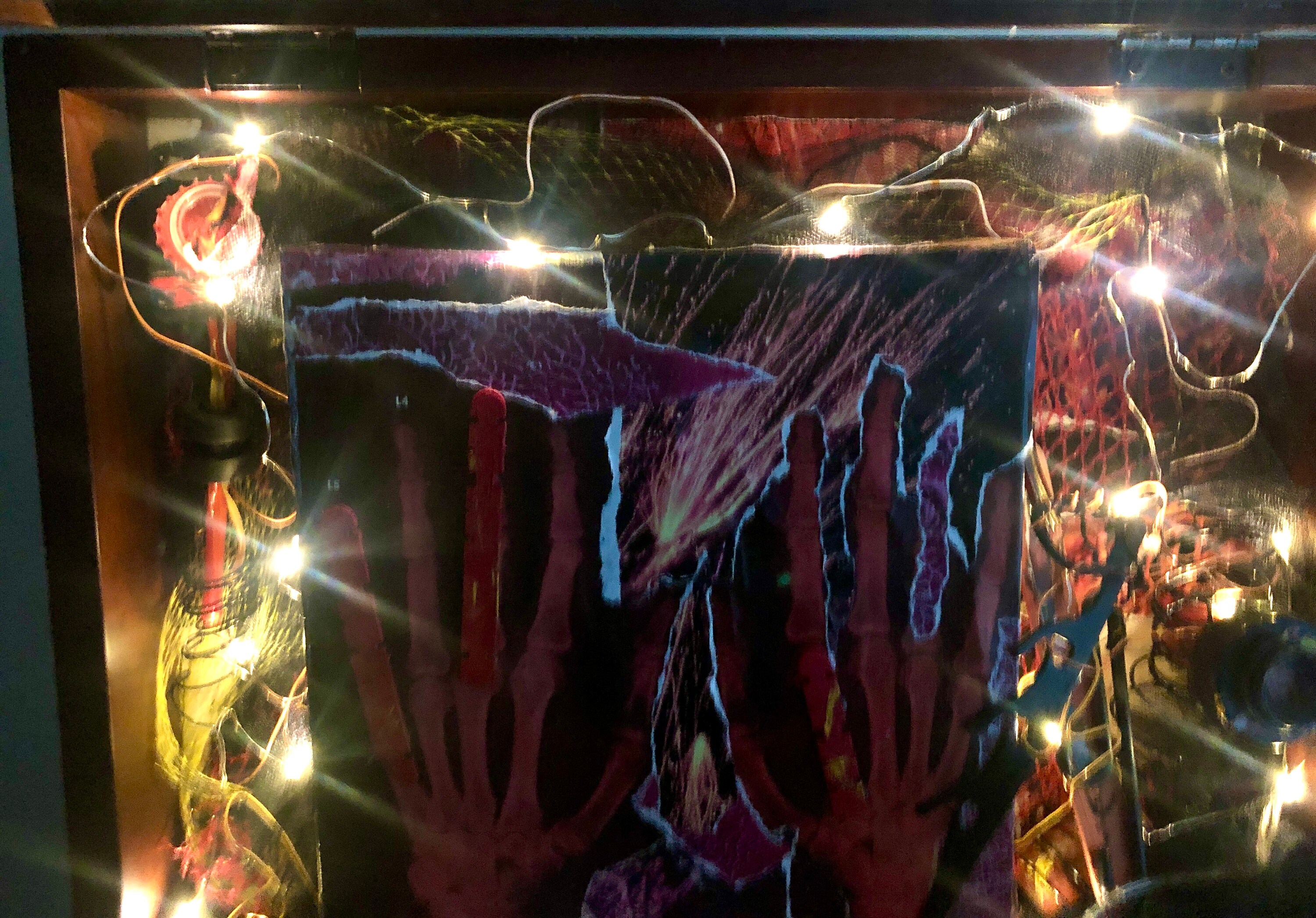 Shadow Box Art wired Skeleton Hands - Etsy