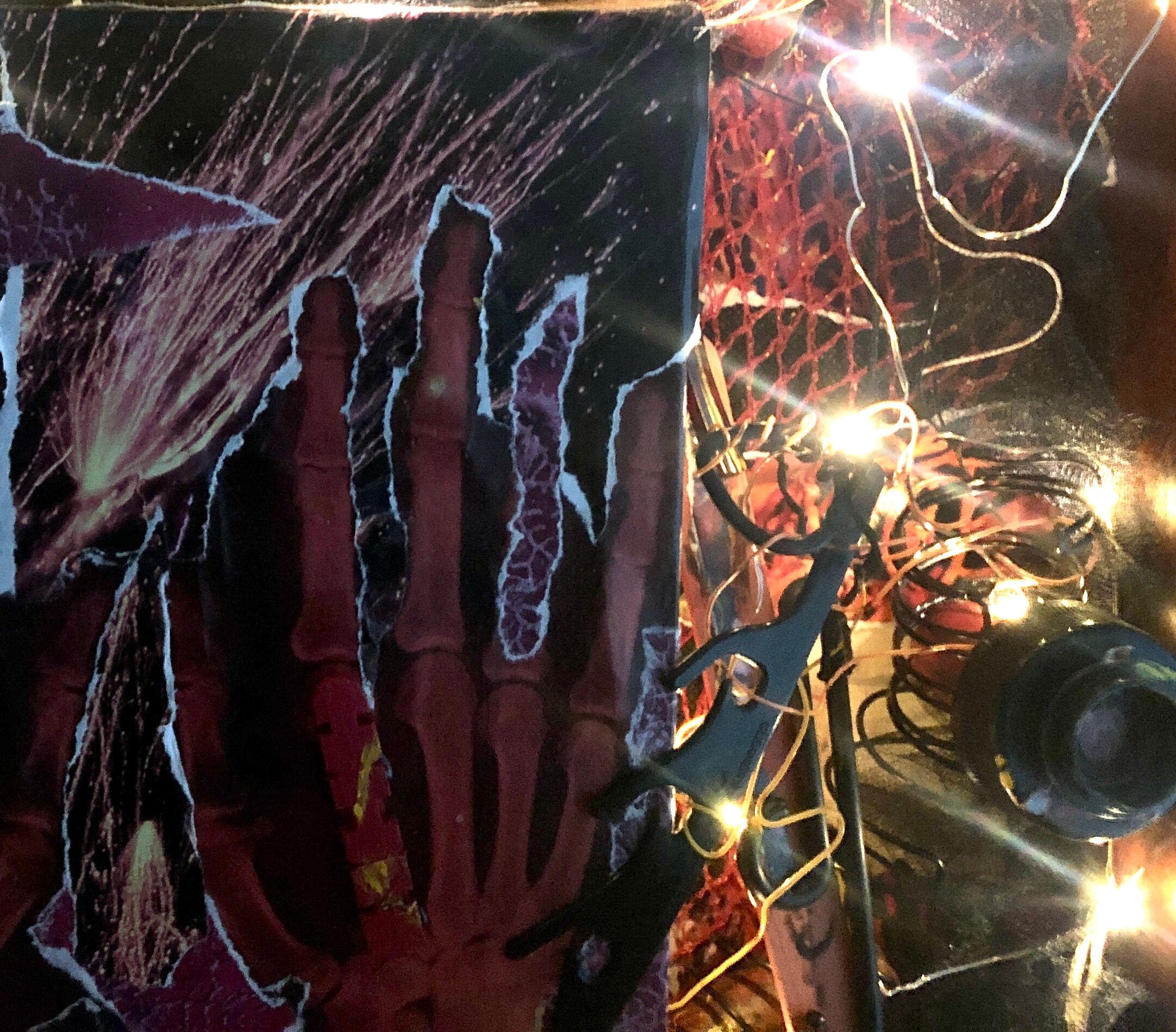 Shadow Box Art wired Skeleton Hands - Etsy