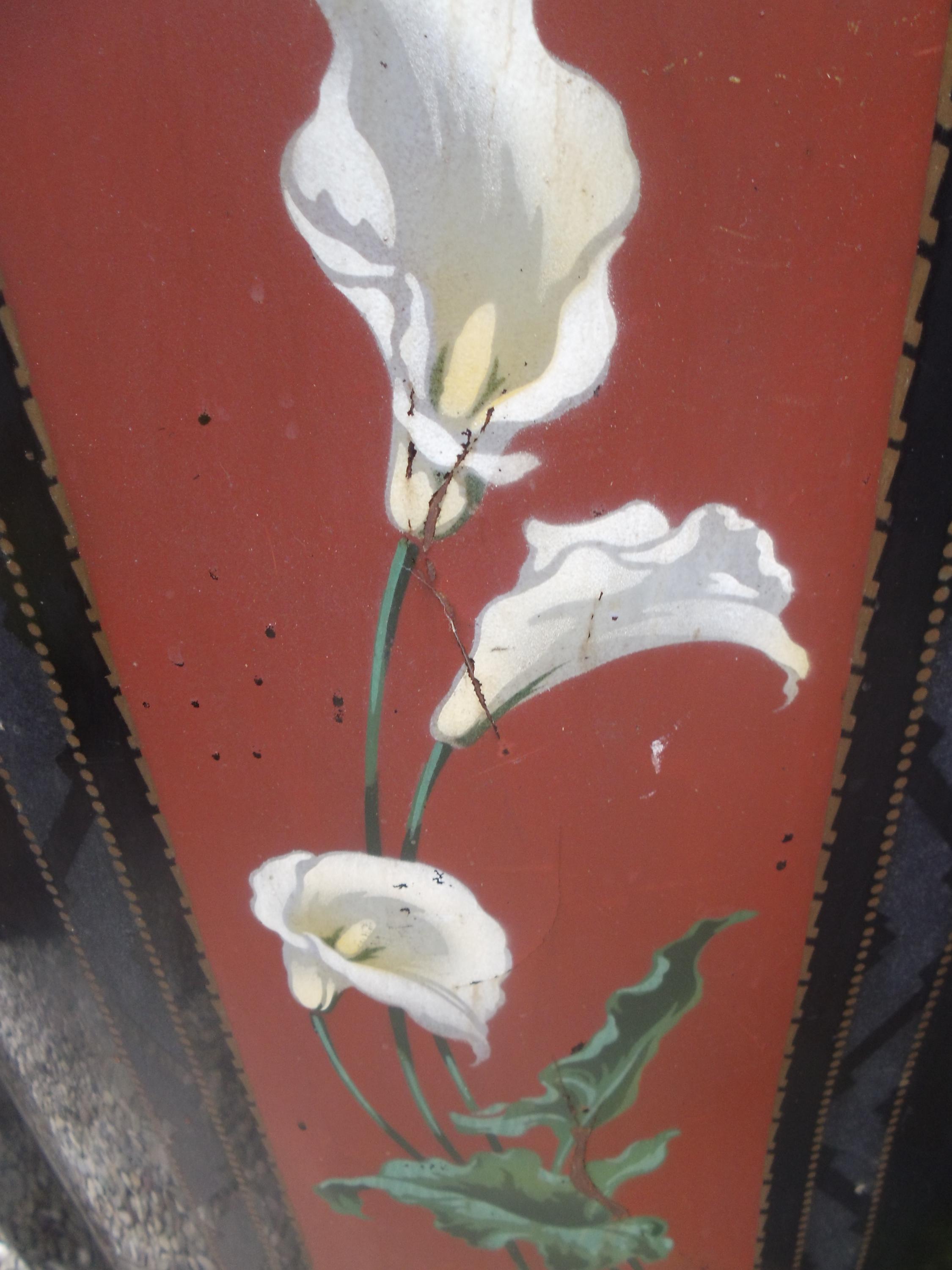 Antique Art Deco Calla Fireplace Screen Fireplace Shield Sheet Metal ...