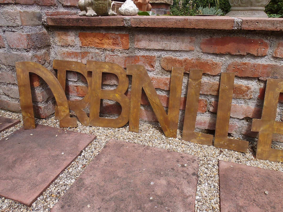 12 Letters Rust Letters Wall Decoration Garden Decoration Rust ...