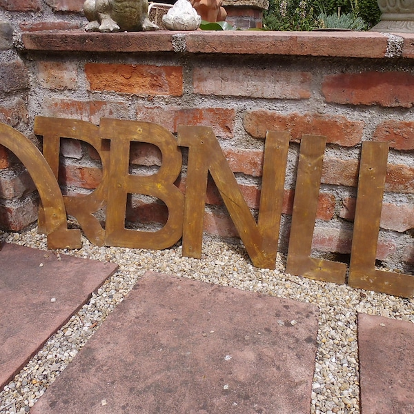 Rusted Metal Letters - Etsy