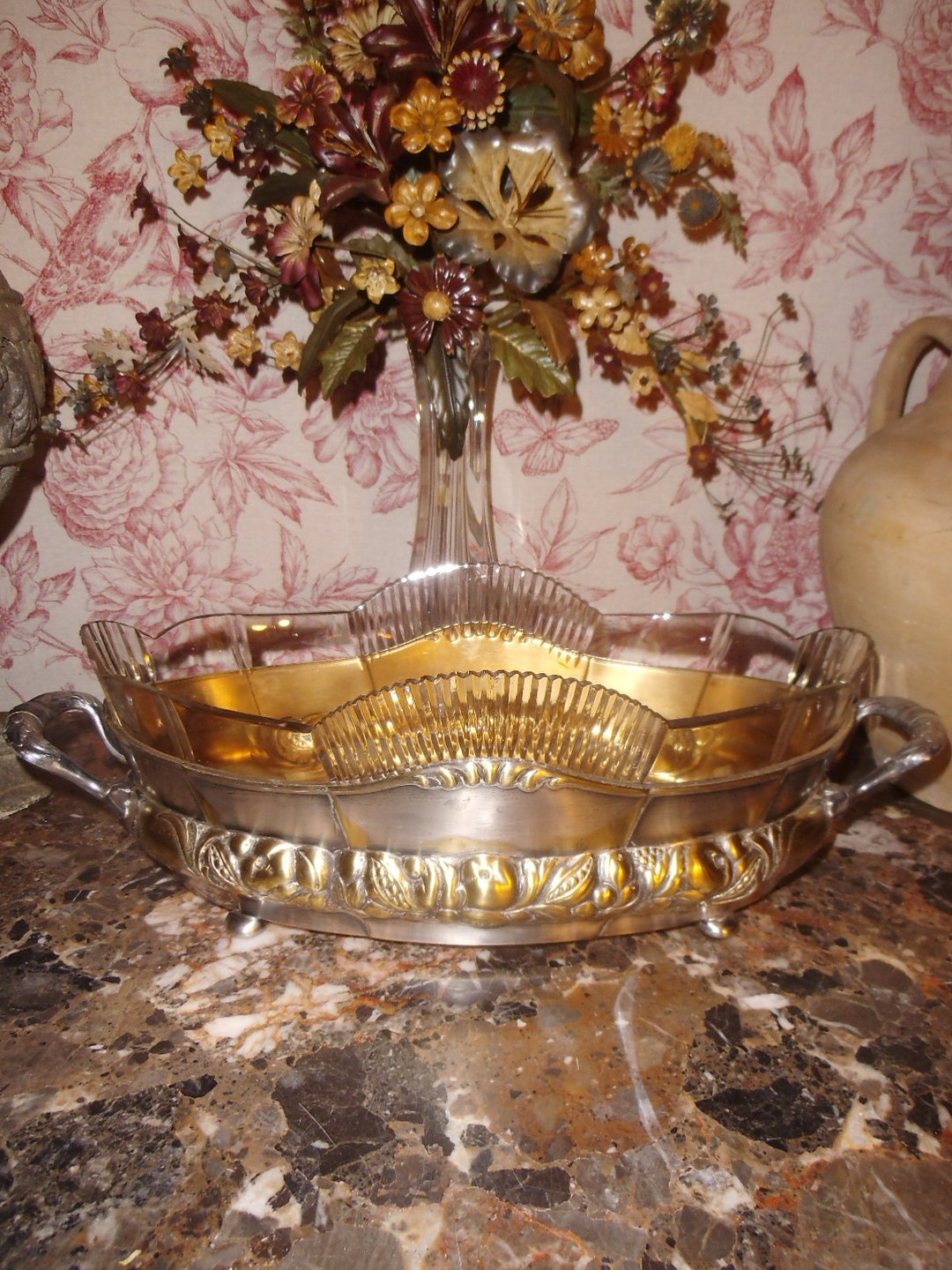 Antique WMF Jardiniere Art Nouveau Art Nouveau Silver Plated Ostrich ...