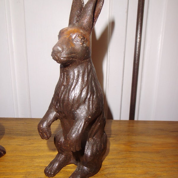 Antique Cast Iron Rabbit - Etsy