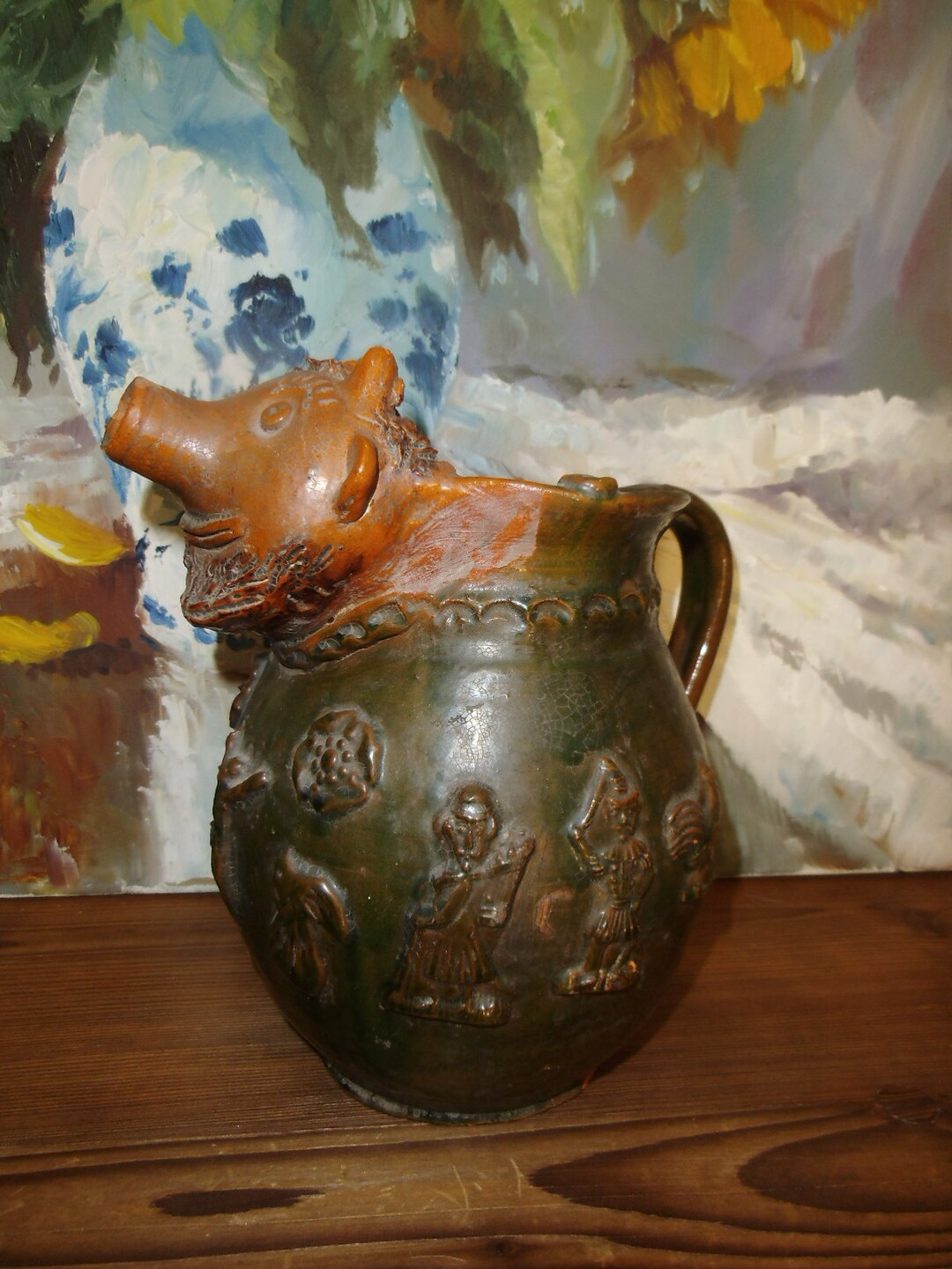 Antique Rare Figure Jug Figure Jug Jug Water Jug Fantasy Fairy Tale ...