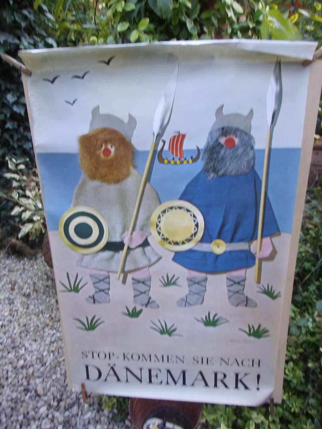 Poster Denmark Vintage Viking Poster Mural Advertising Scandinavia - Etsy