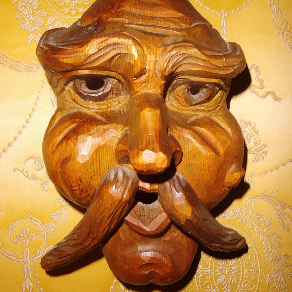 Hand Carved Wooden Faces - Etsy