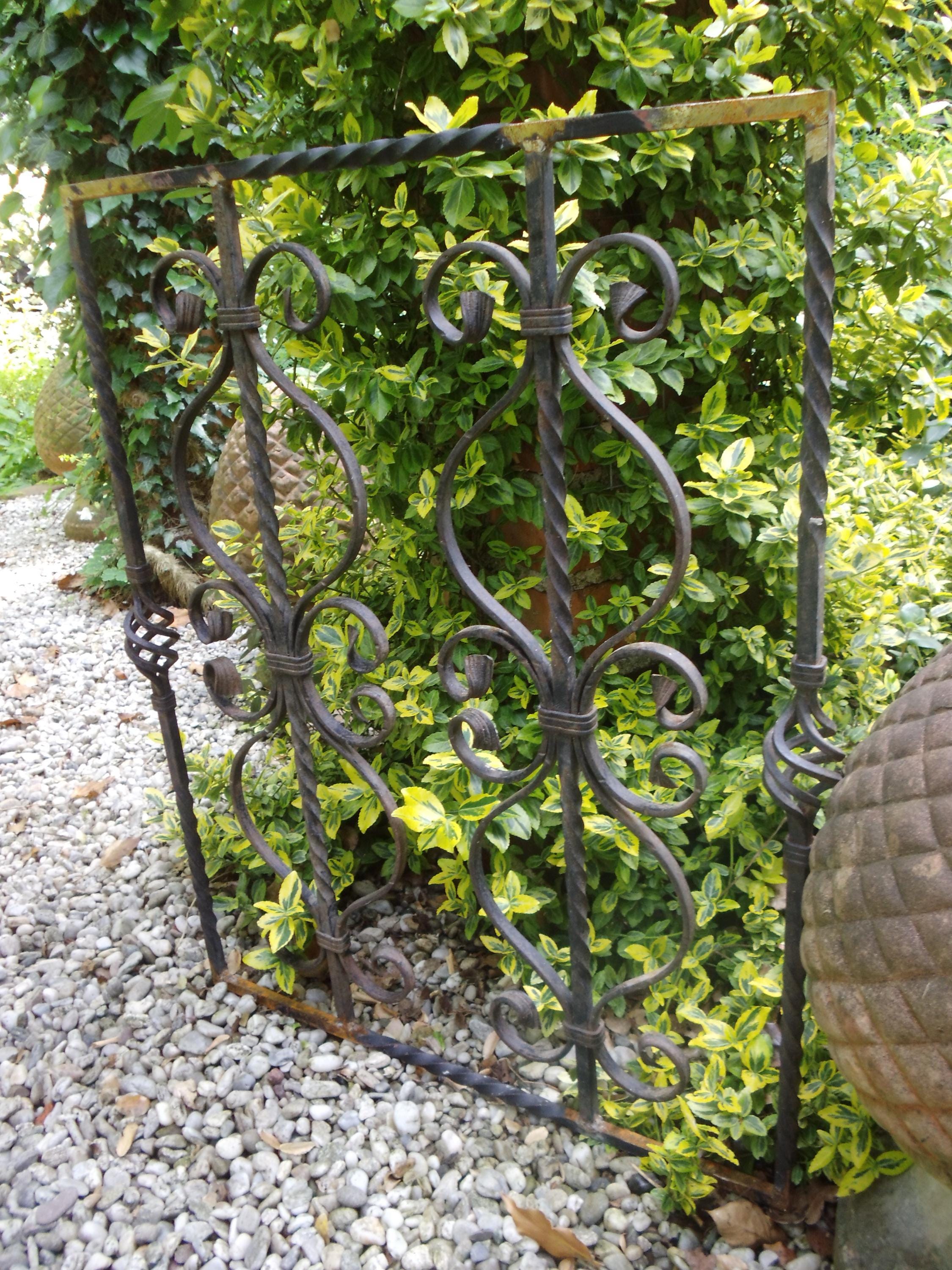 Vintage Wrought Iron Iron Window Grille Grille Iron Grille Trellis ...