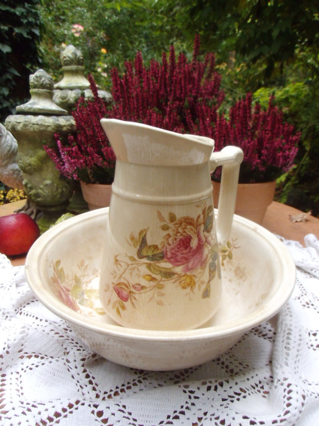 Antique Washing Set Washing Jug Washing Bowl Country House Cottage - Etsy