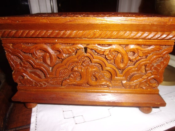 Wooden box Wooden box Box Box Notch carving - Gem