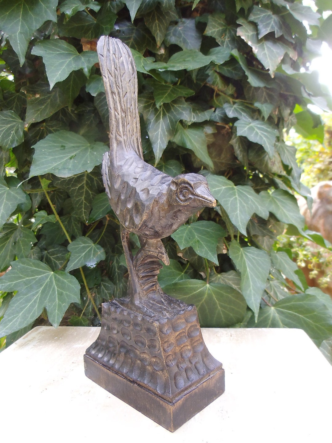 Vogel Handgeschnitzt Holz Schwarzwald Schnitzerei Holzvogel Vogelfigur Vogelskulptur Landhaus ...