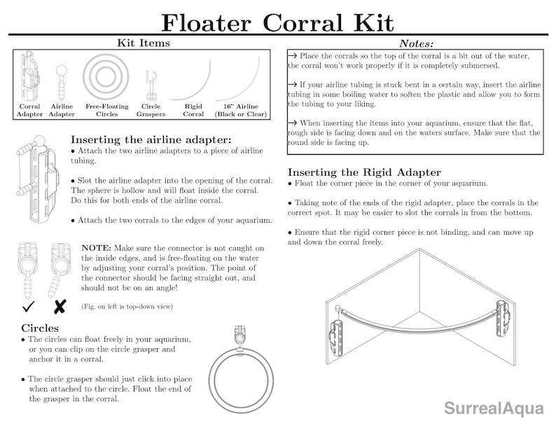 Aquarium Floating Plant Corral Including Rigid Plastic - Etsy