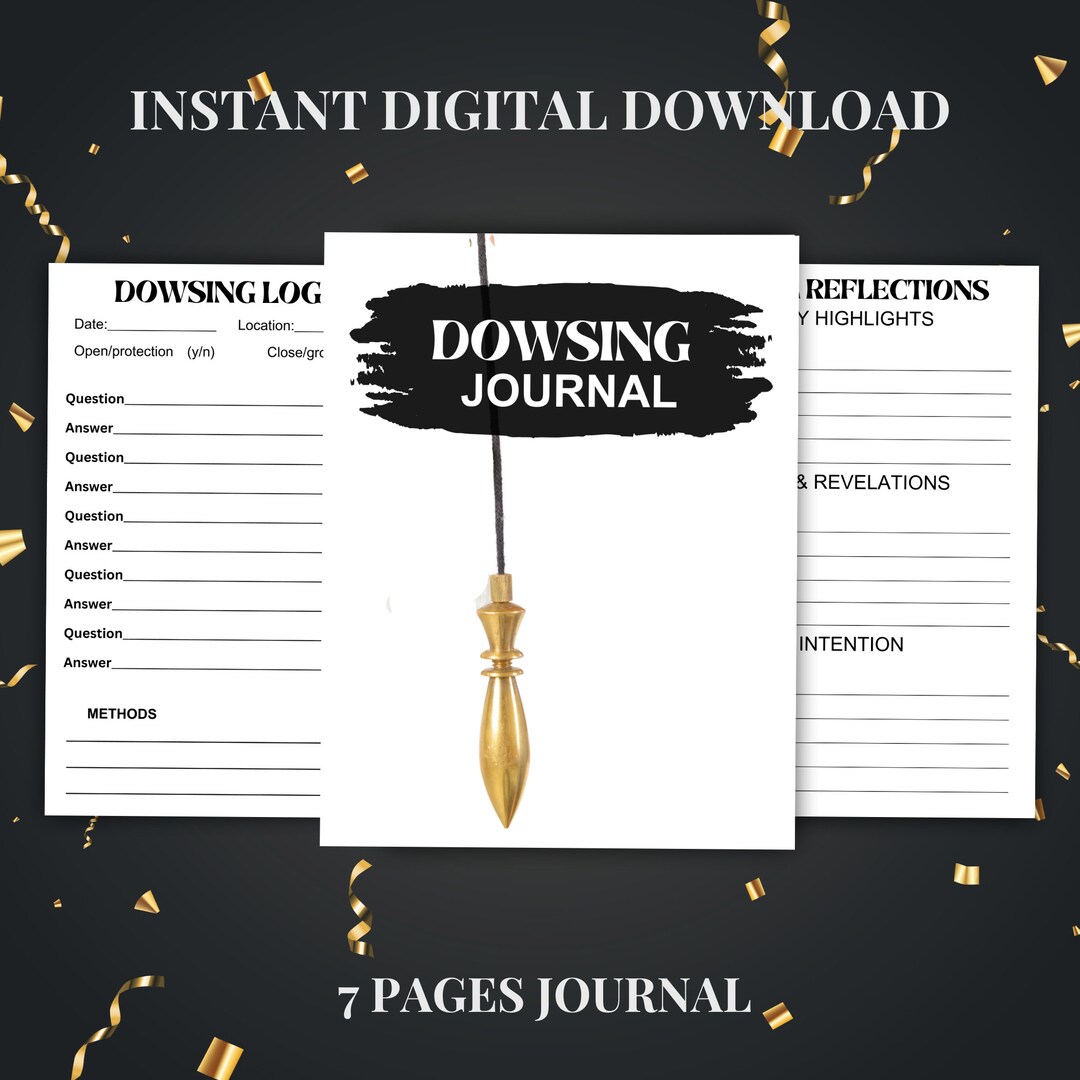 My Dowsing Journal | Radiesthesia Journal| Printable Digital Planner ...