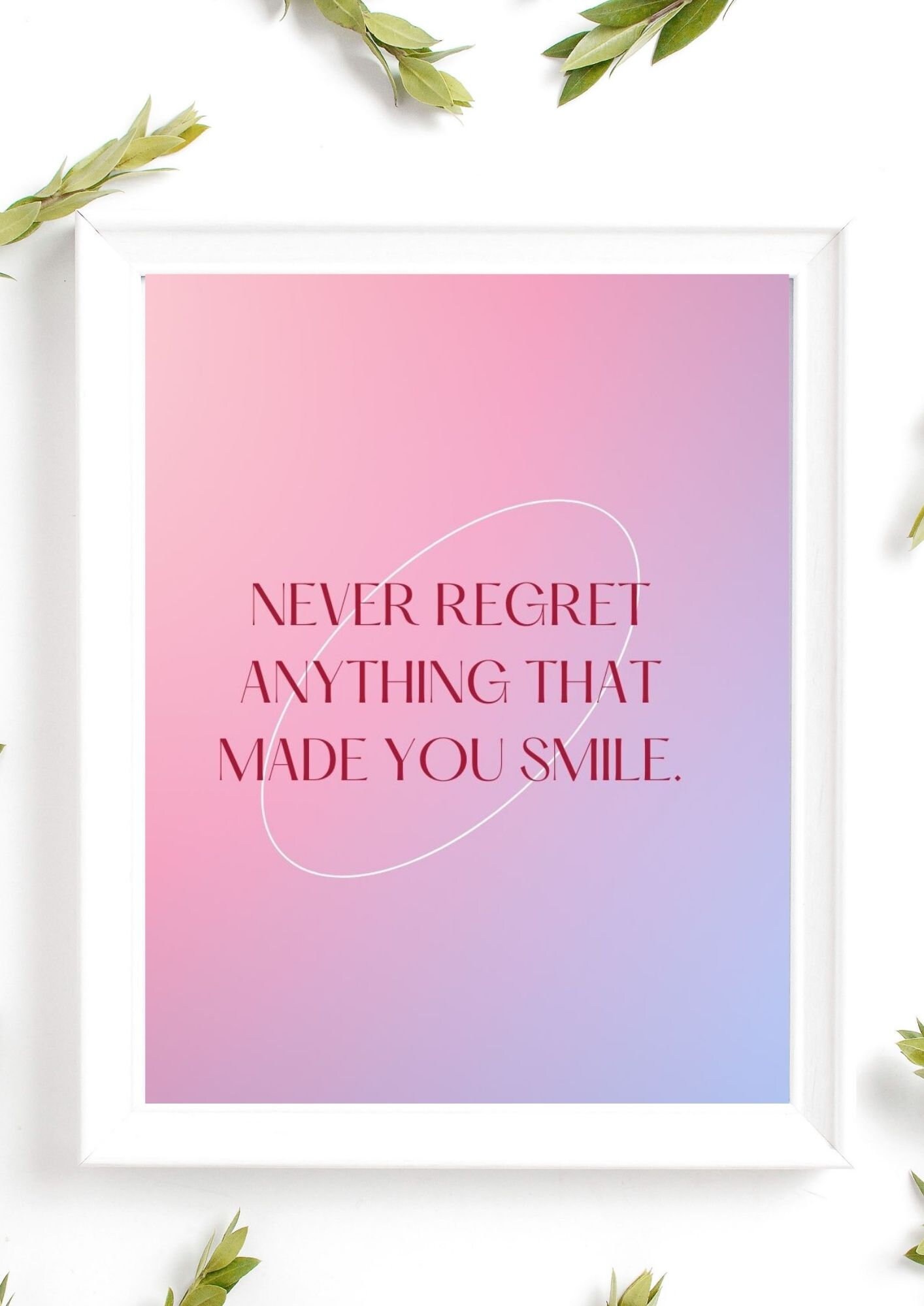 Pink Motivational Inspirational Quotes Prints Wall Art Work Digital ...