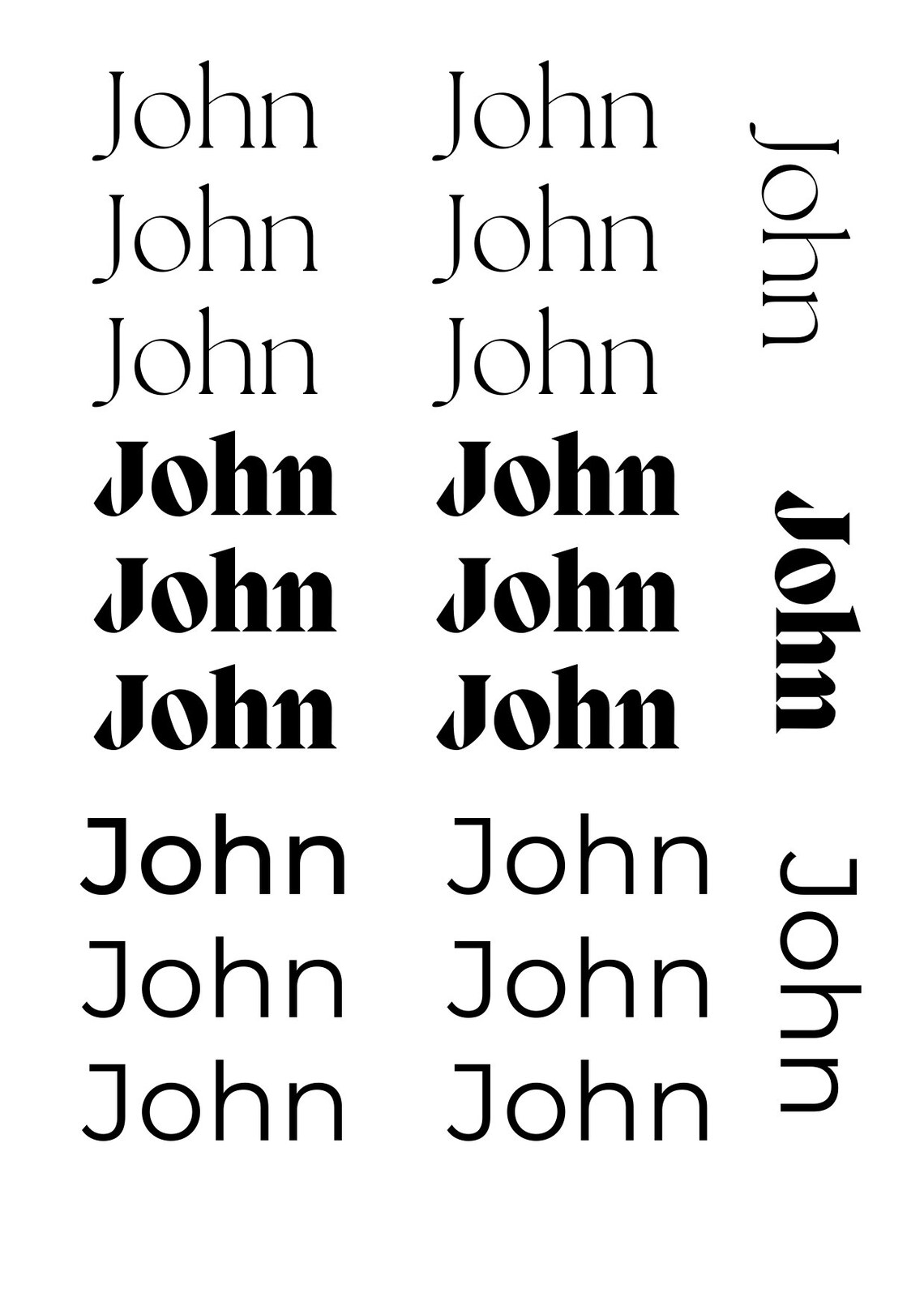 Printable Name Stickers - John | Nine Fonts | Six Effects | Digital ...