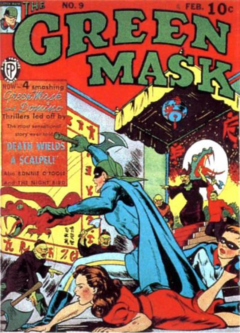 The Green Mask Vintage Comics Collection Fox Feature Syndicate 1940 ...