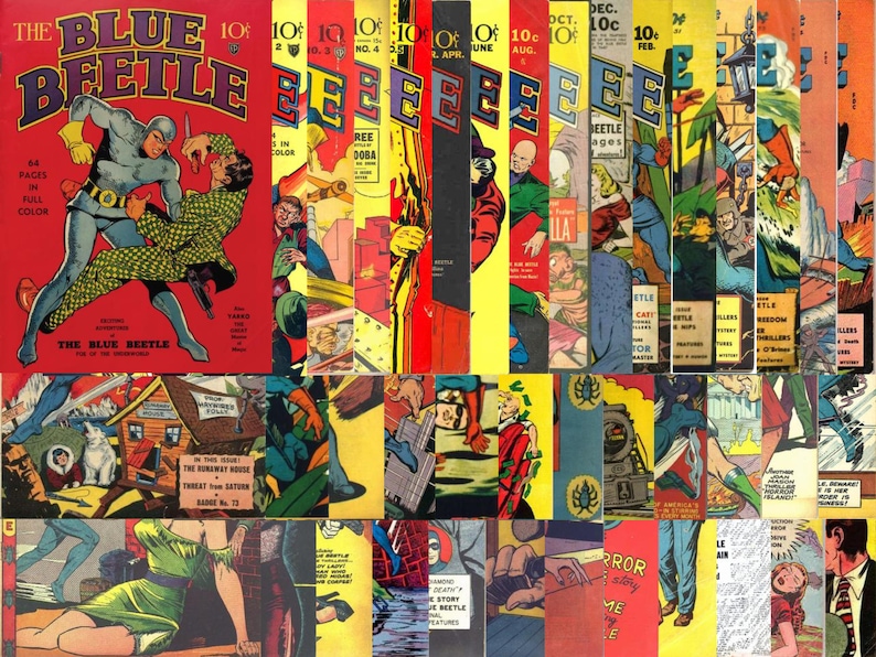 Blue Beetle Comics Collection | Fox Feature Syndicate | 1940 - 1950 ...