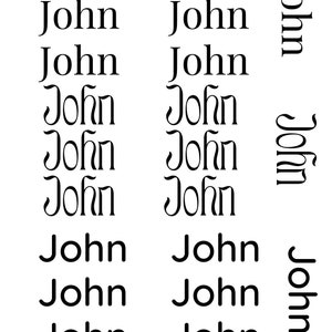 Printable Name Stickers - John | Nine Fonts | Six Effects | Digital ...