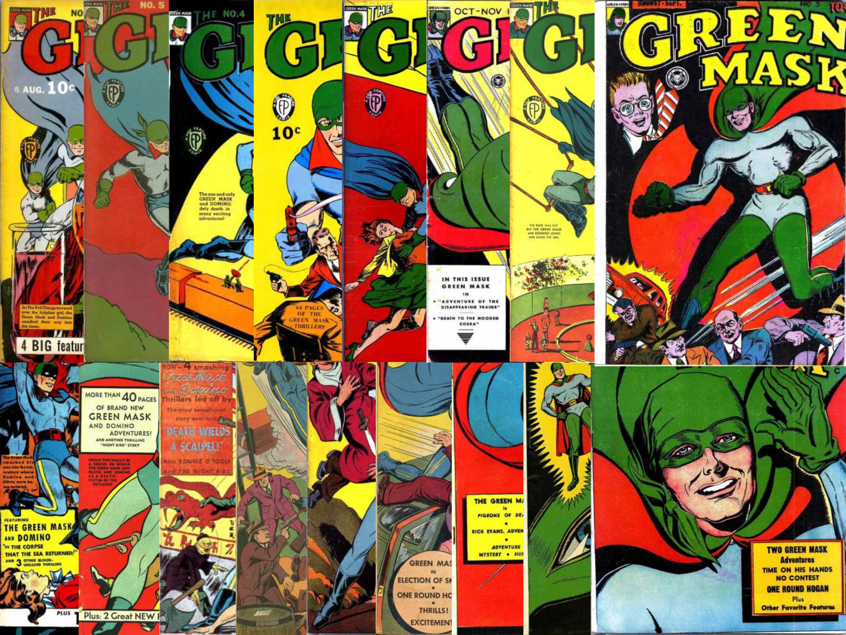 The Green Mask Vintage Comics Collection | Fox Feature Syndicate | 1940 ...