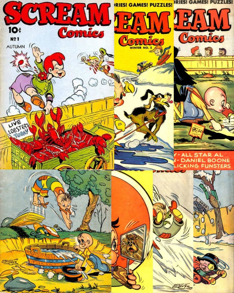 Scream Comics Collection | Ace Magazines | Vintage Humor Comic Book ...