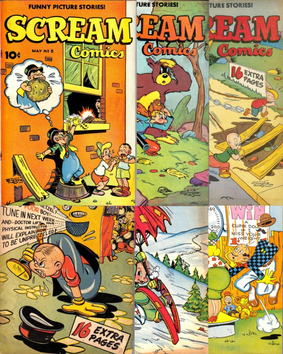 Scream Comics Collection | Ace Magazines | Vintage Humor Comic Book ...
