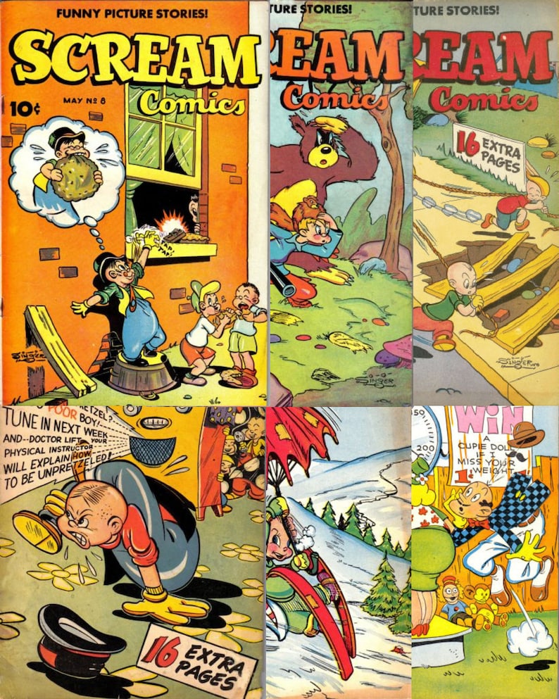Scream Comics Collection | Ace Magazines | Vintage Humor Comic Book | 1944 - 1948 | English ...