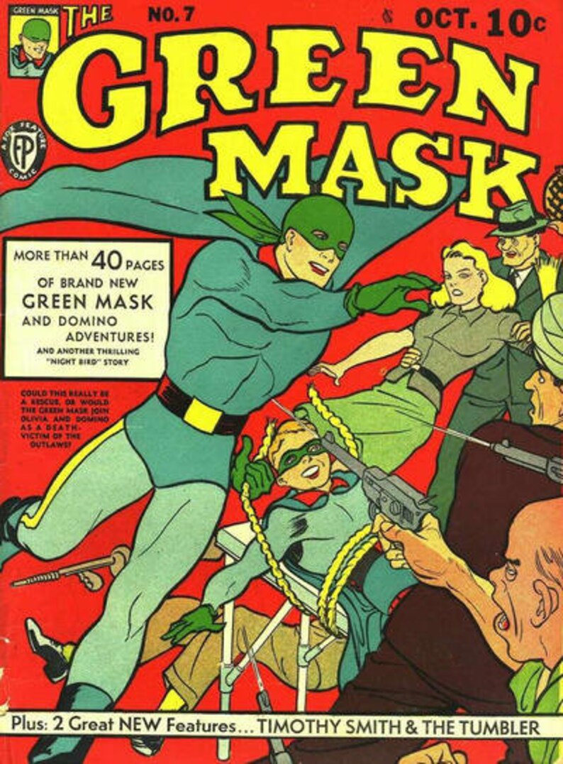 The Green Mask Vintage Comics Collection Fox Feature Syndicate 1940 ...