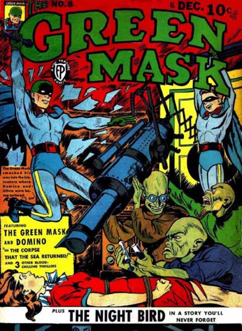The Green Mask Vintage Comics Collection | Fox Feature Syndicate | 1940 ...