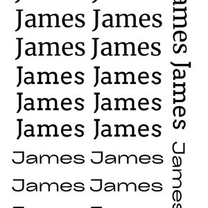 Printable Name Stickers James Nine Fonts Six Effects Digital Download ...