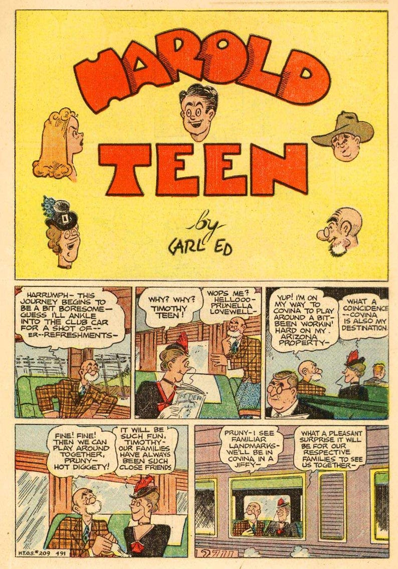 Harold Teen | Dell Comics/western Publishing | Vintage Humor Comic Book ...