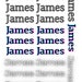 Printable Name Stickers James Nine Fonts Six Effects Digital Download ...